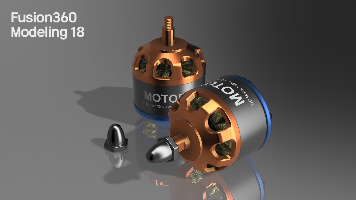 DC Motor _ modeling 18 | CAD ON